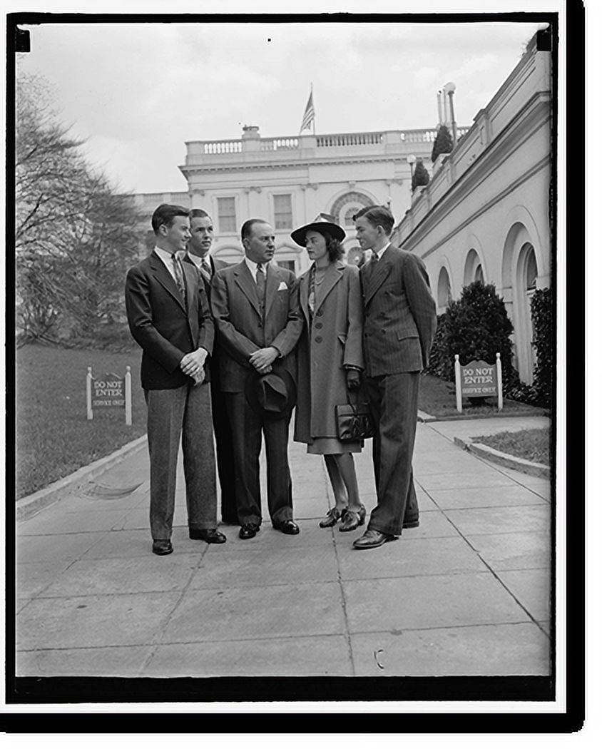 Historic Print, Hon. Frank Hancock and children - 2, 18" x 24 ...