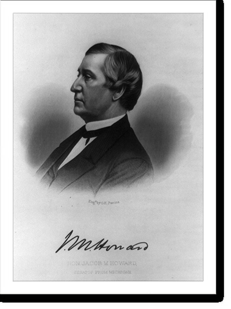 Historic Print, Hon. Jacob M. Howard, senator from Michigan.engd. by G ...