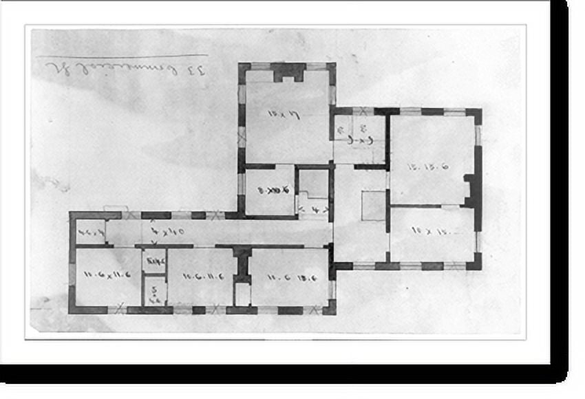 Historic Print, [House, 33 Commercial Street. Floor plan], 18" x 24 ...