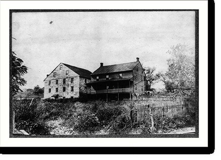 Historic Print, House in which Daniel Drawbaugh invented the first ...