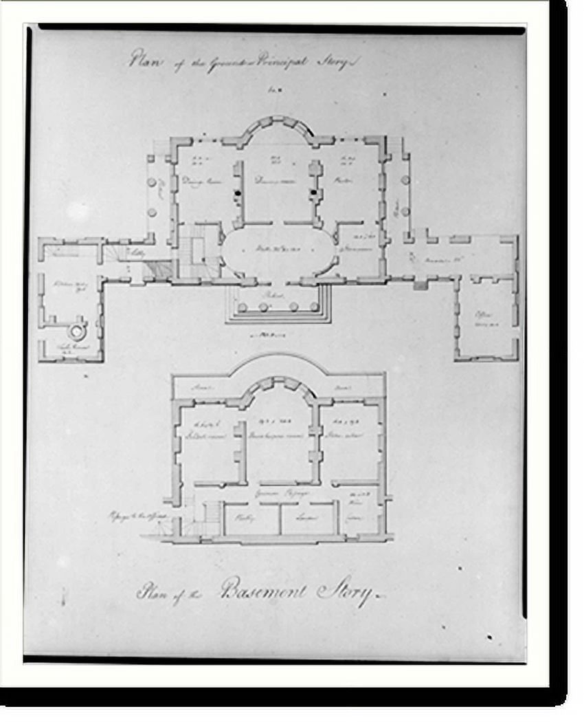 Historic Print, [Houses and a church (Buildings Erected or Proposed to ...
