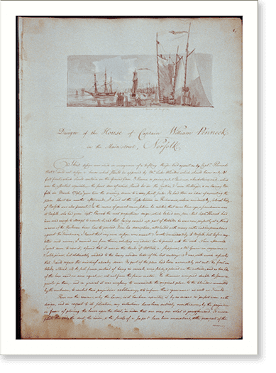 Historic Print, [Houses and a church (Buildings Erected or Proposed to ...