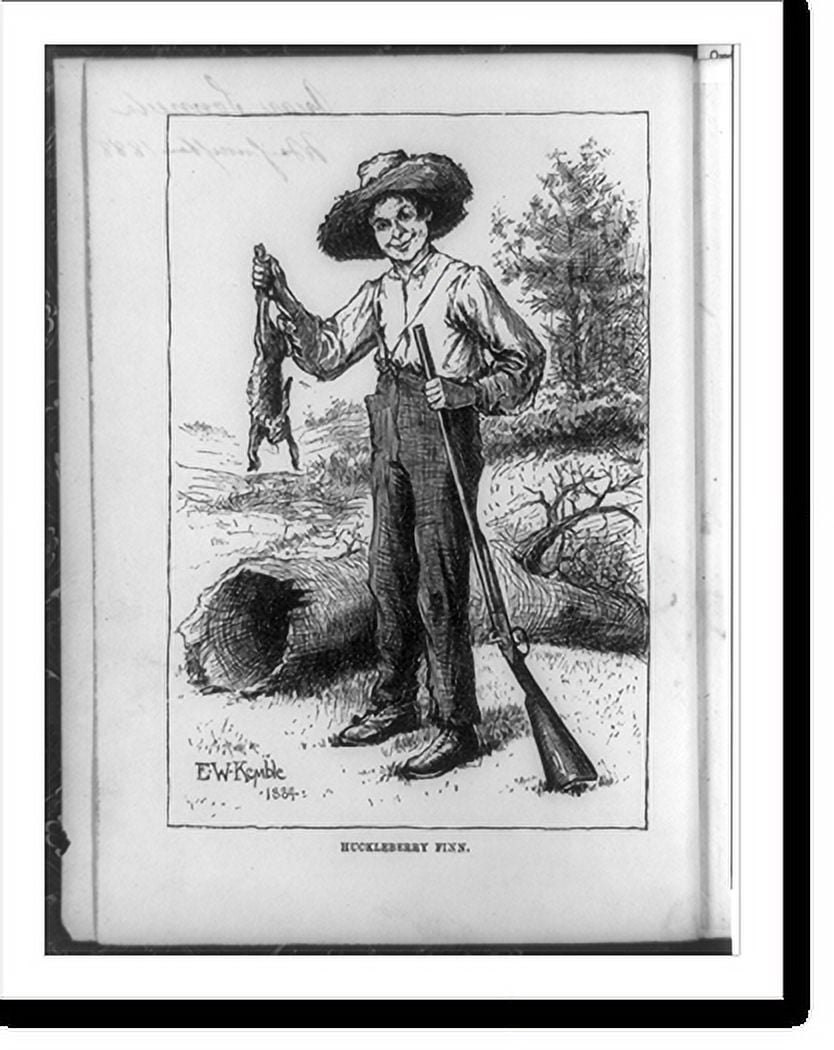 Historic Print, Huckleberry Finn.E.W. Kemble., 16" x 20" - Walmart.com