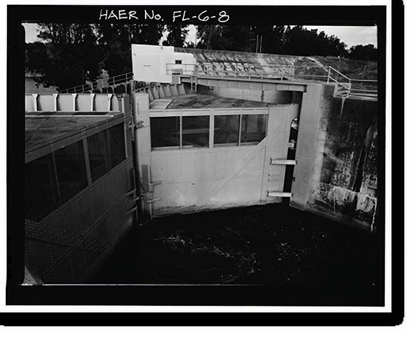 Historic Print, Hurricane Gate Structure 3, Herbert Hoover Dike on Lake ...