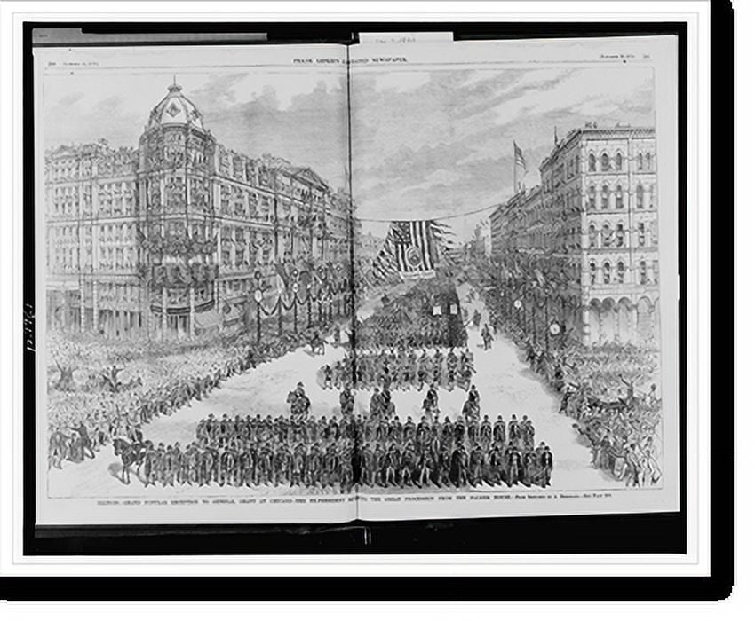 Historic Print, Illinois. Grand popular reception to General Grant at ...