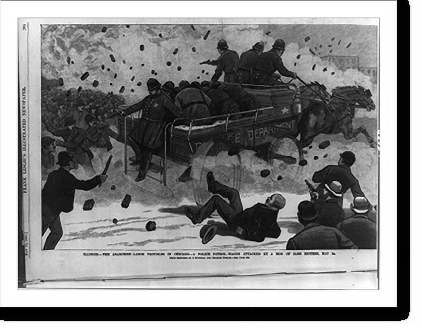 Historic Print, Illinois - the anarchist-labor troubles in Chicago - a ...