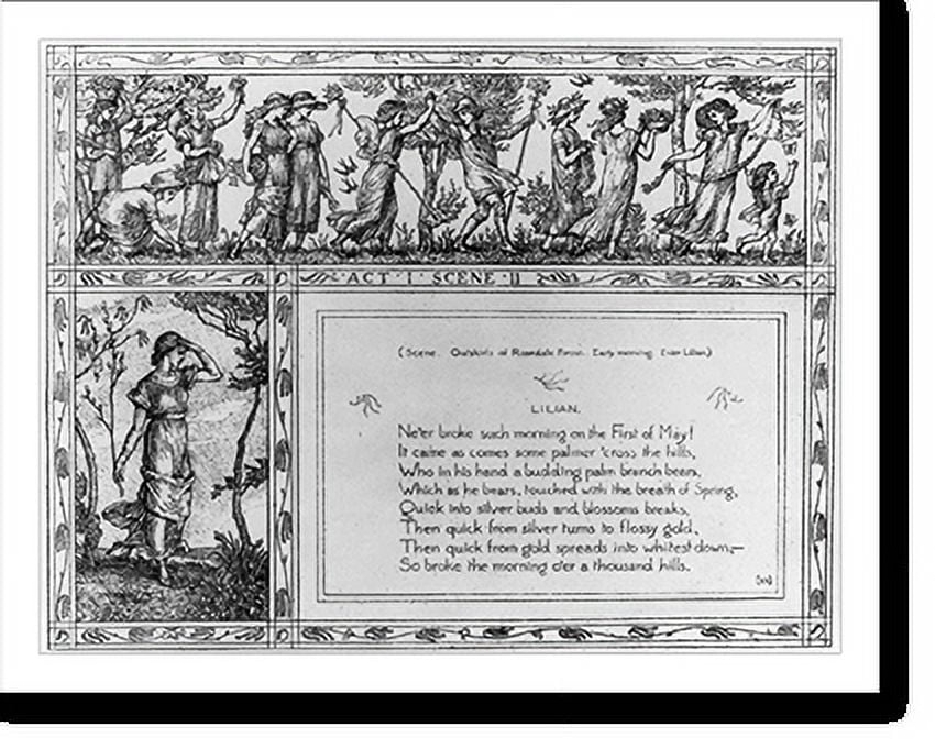 Historic Print, [Illus. page of play (Walter Crane, The First of May ...