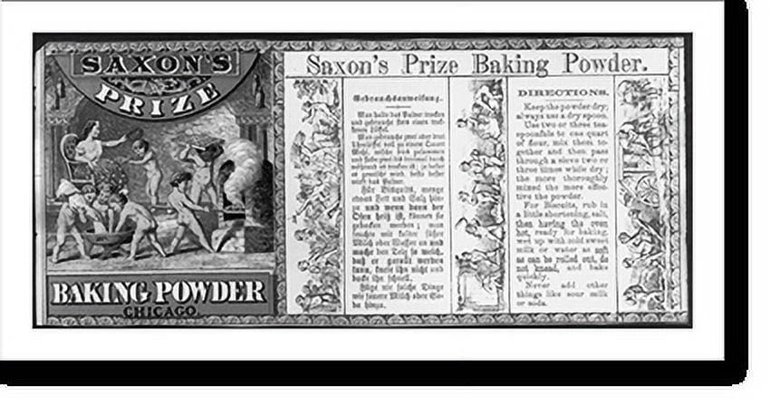 Historic Print, [Illustrated stock label for Saxon's Prize Baking ...
