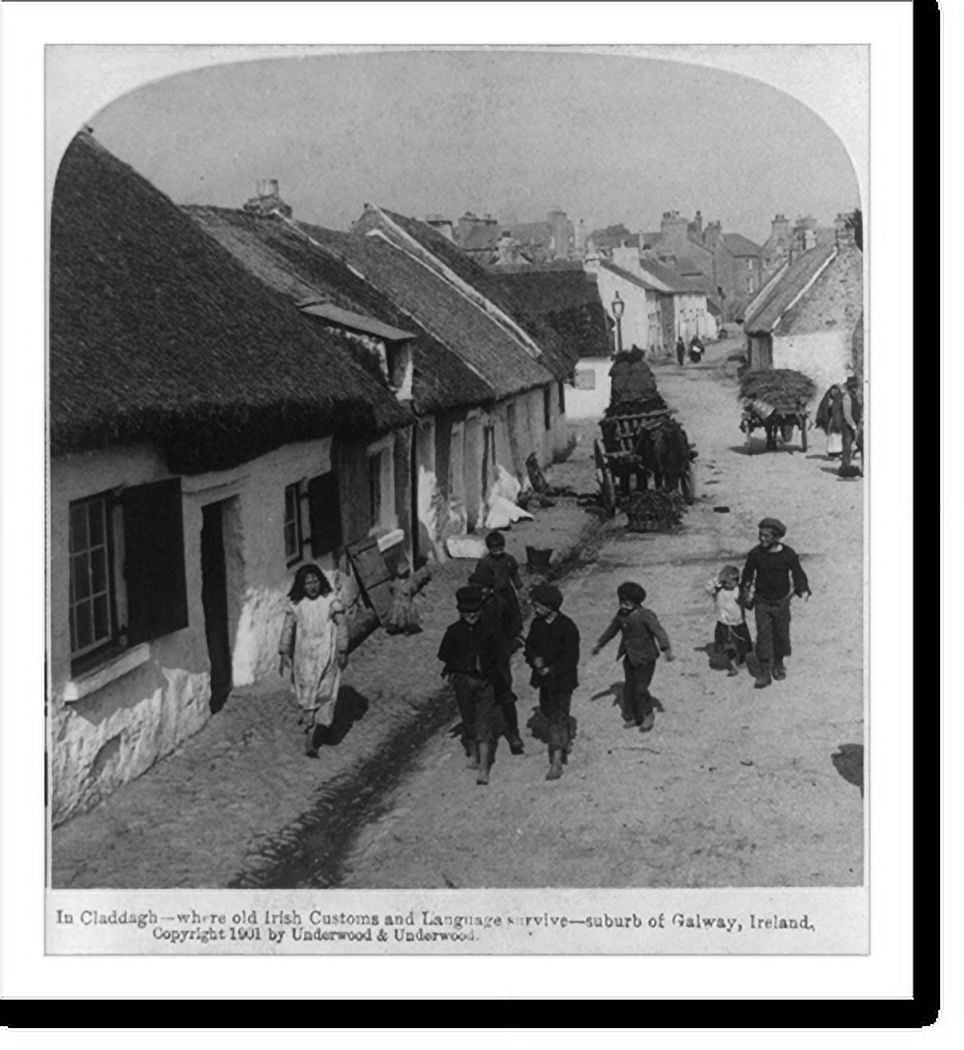 Historic Print, In Claddagh - where old Irish customs and Language ...