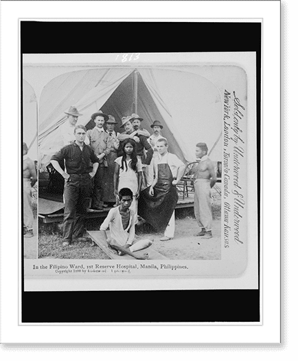 Historic Print, In the Filipino ward, 1st Reserve Hospital, Manila ...