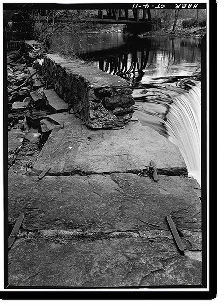 Historic Print, Indian Leap Pedestrian Bridge, Norwich, New London ...
