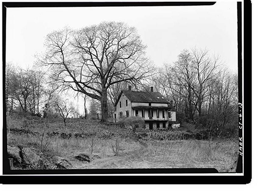 Historic Print, Indian Leap Pedestrian Bridge, Norwich, New London ...