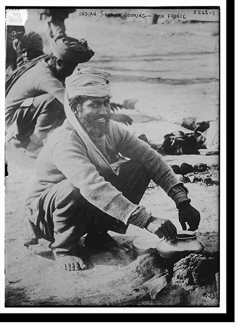 Historic Print, Indian soldier cooking . France, 16" x 20" - Walmart.com