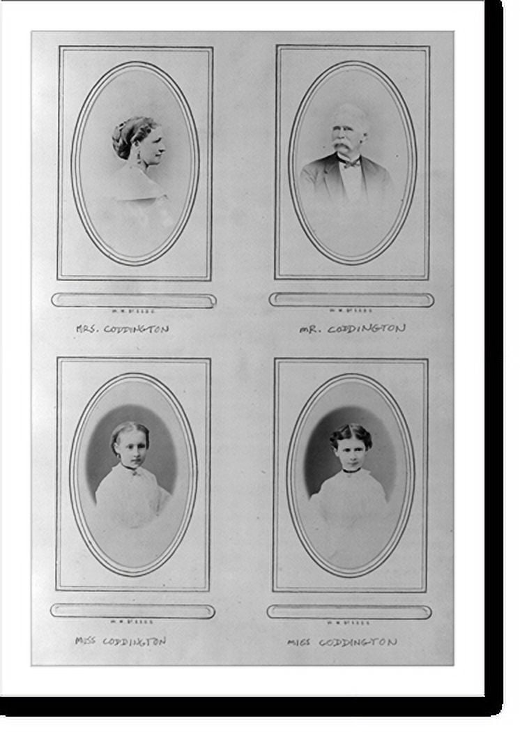 Historic Print, [Individual portraits of Mr. & Mrs. Coddington and ...