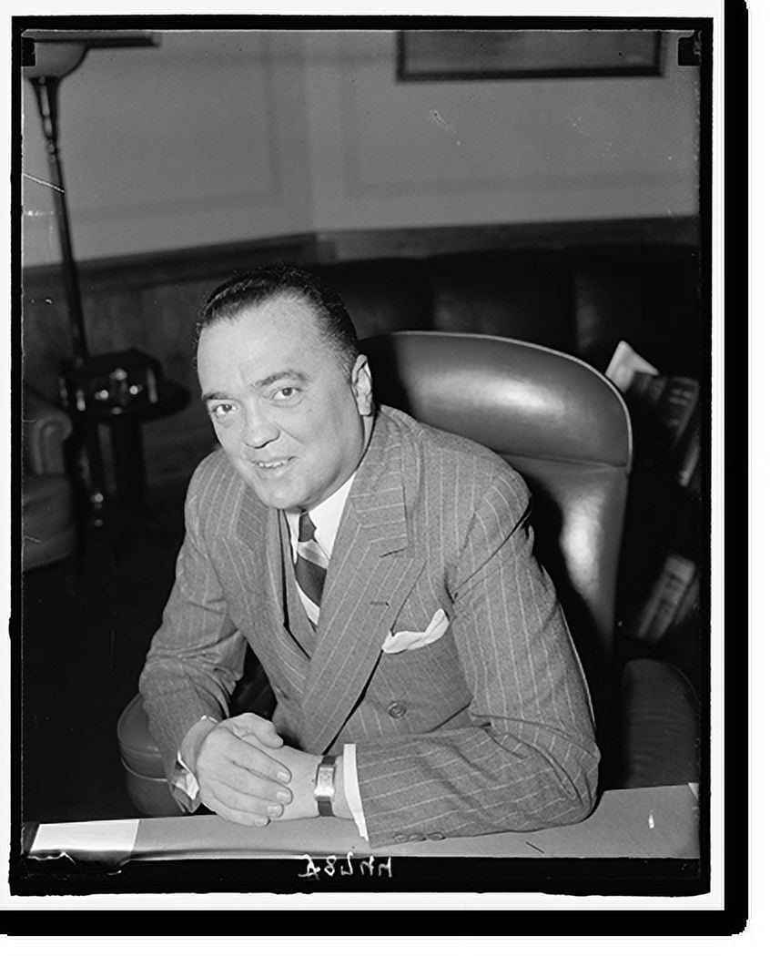 Historic Print, Informal photo of J. Edgar Hoover, Director of FBI ...