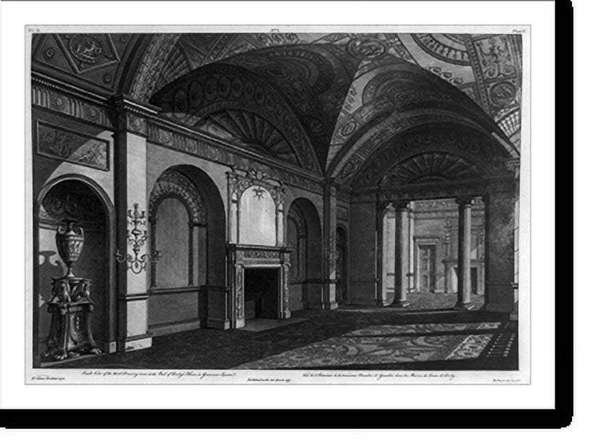 Historic Print, Inside view of the third drawing room at the Earl of ...