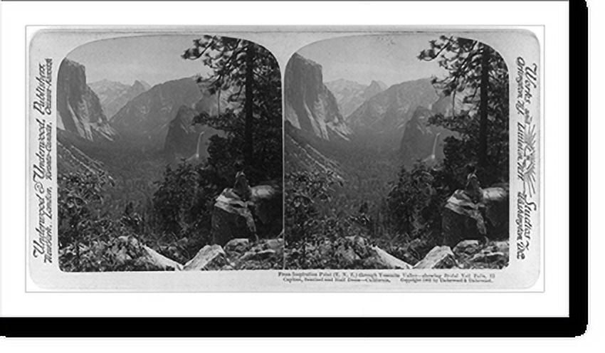 Historic Print, From Inspiration Point (E.N.E.) through Yosemite Valley ...