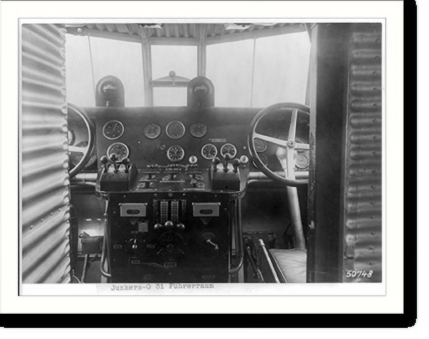 Historic Print, [Instrument panel in cockpit of Junkers G-31 twin ...