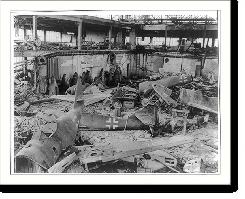 Historic Print, [Interior of aircraft facotry at Obertraubling, Germany ...