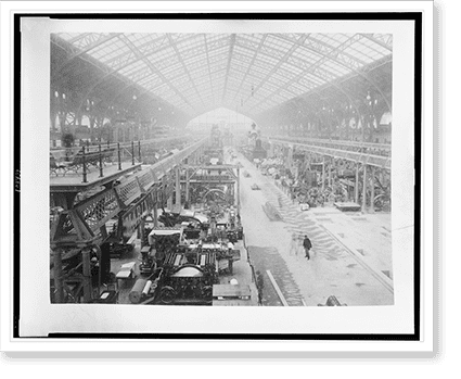 Historic Print, [Interior of Gallery of Machines, showing machinery ...