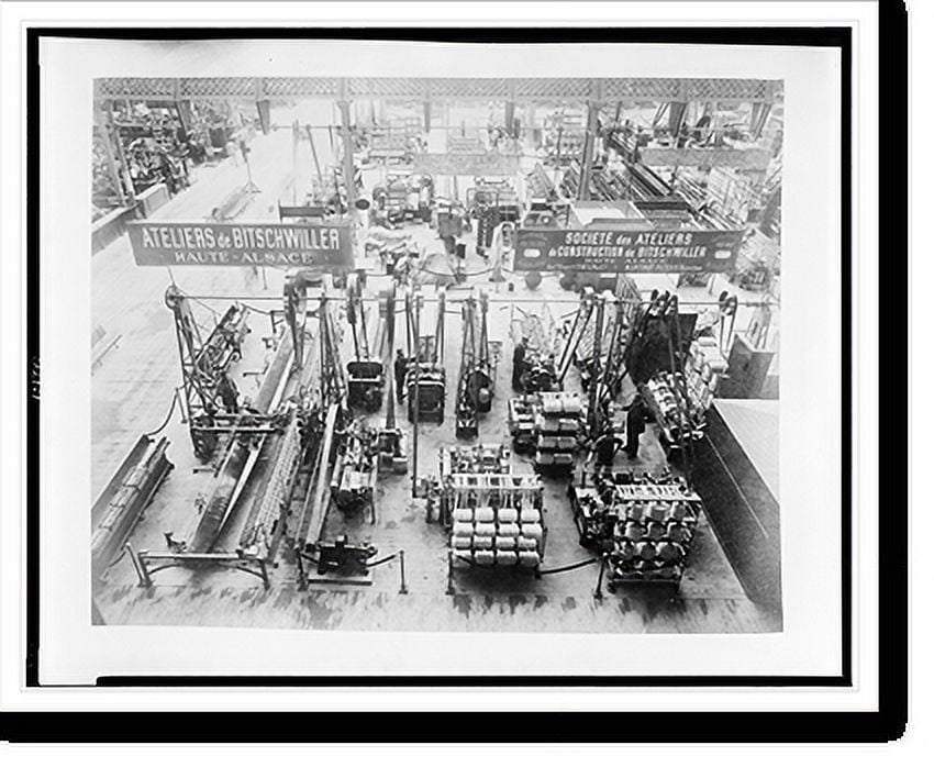 Historic Print, [Interior of Gallery of Machines, showing textile ...