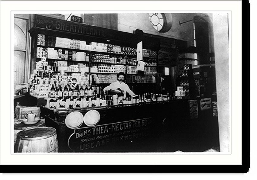 Historic Print, Interior of a great Atlantic and Pacific store, 16" x ...
