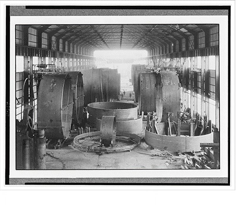 Historic Print, Interior of the Boulder Canyon project plant of the ...