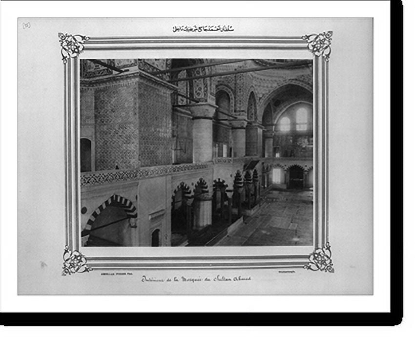 Historic Print, [Interior view of the Sultanahmet Camii (mosque ...