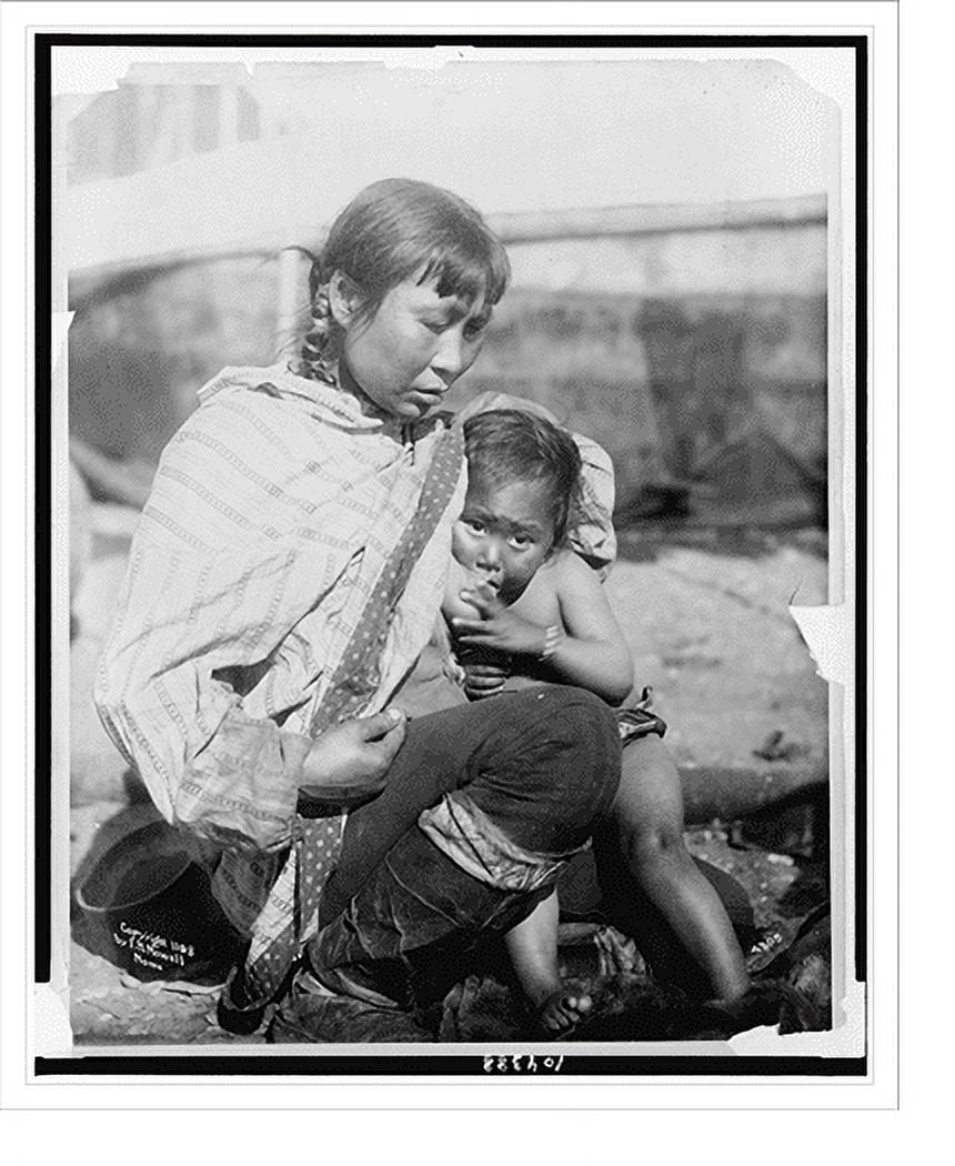 Historic Print, [Inuit Eskimo woman breast-feeding baby], 16" x 20 ...
