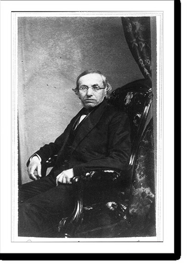 Historic Print, [Isaac Leeser, three-quarter length portrait, seated ...