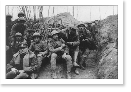 Historic Print, Italian front - Piave: A.R.C. men and Italian officers ...