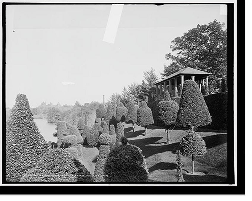 Historic Print, Italian garden, Hunnewell Estate, Wellesley, Mass., 18 ...