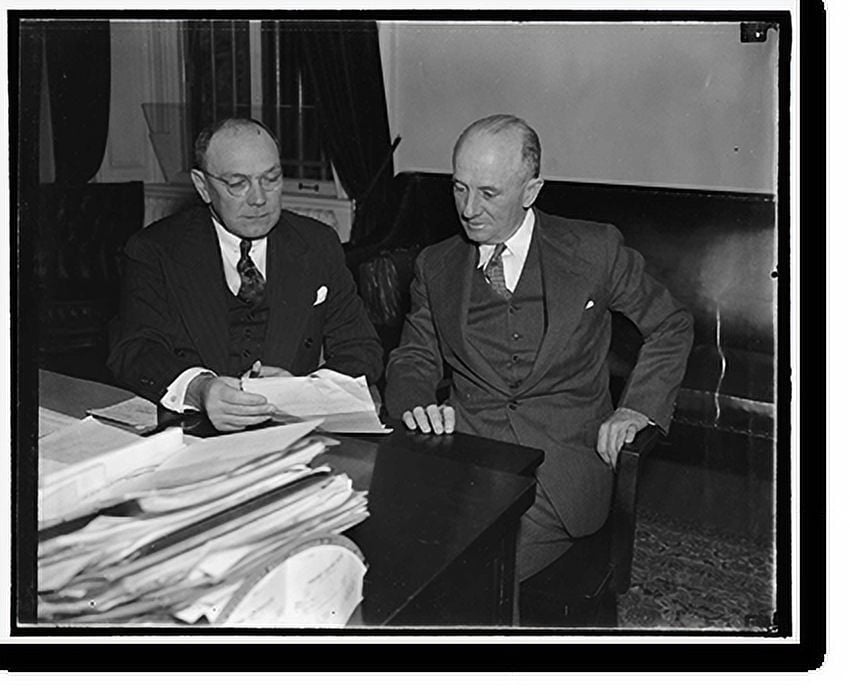 Historic Print, J. Frank Wilson, seated, Chief of US Secret Service ...