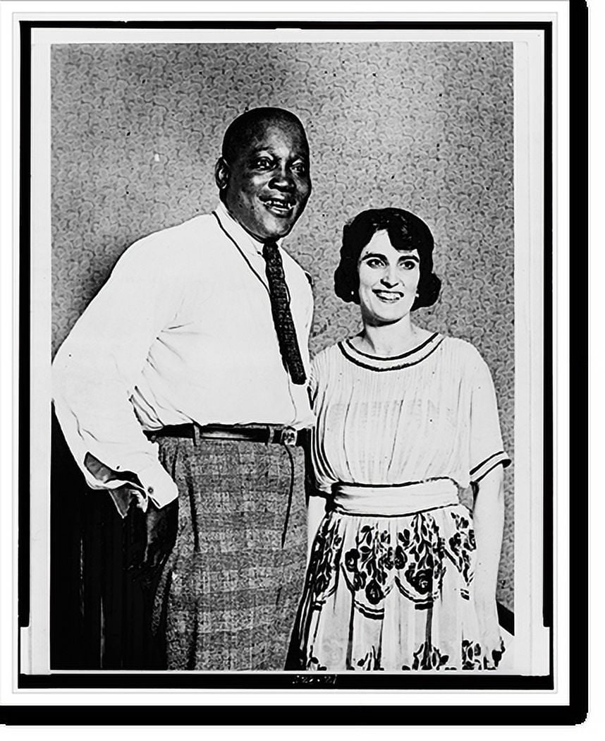 Historic Print, [Jack Johnson and wife, three-quarter length portrait ...