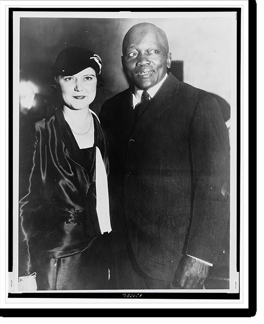 Historic Print, [Jack Johnson introducing his wife at the opening of his night club, The ...