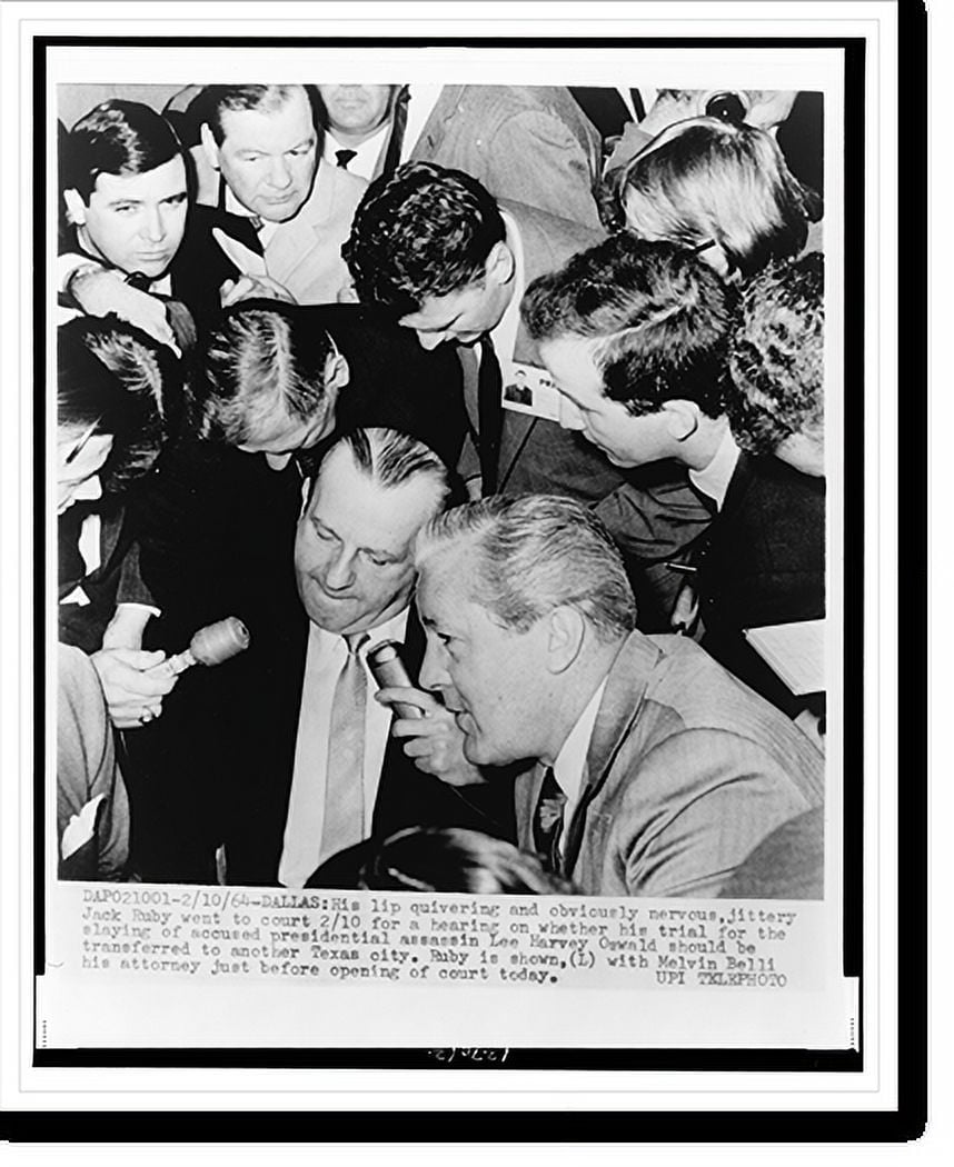 Historic Print, [Jack Ruby (center) and his attorney Melvin Belli (r ...