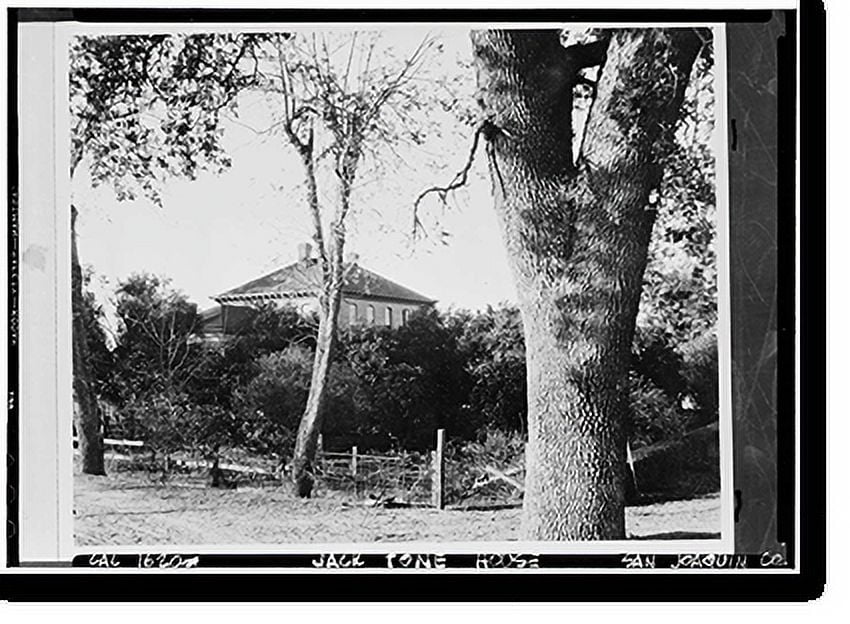 Historic Print, Jack Tone House, Jack Tone Road, Stockton vicinity, San ...