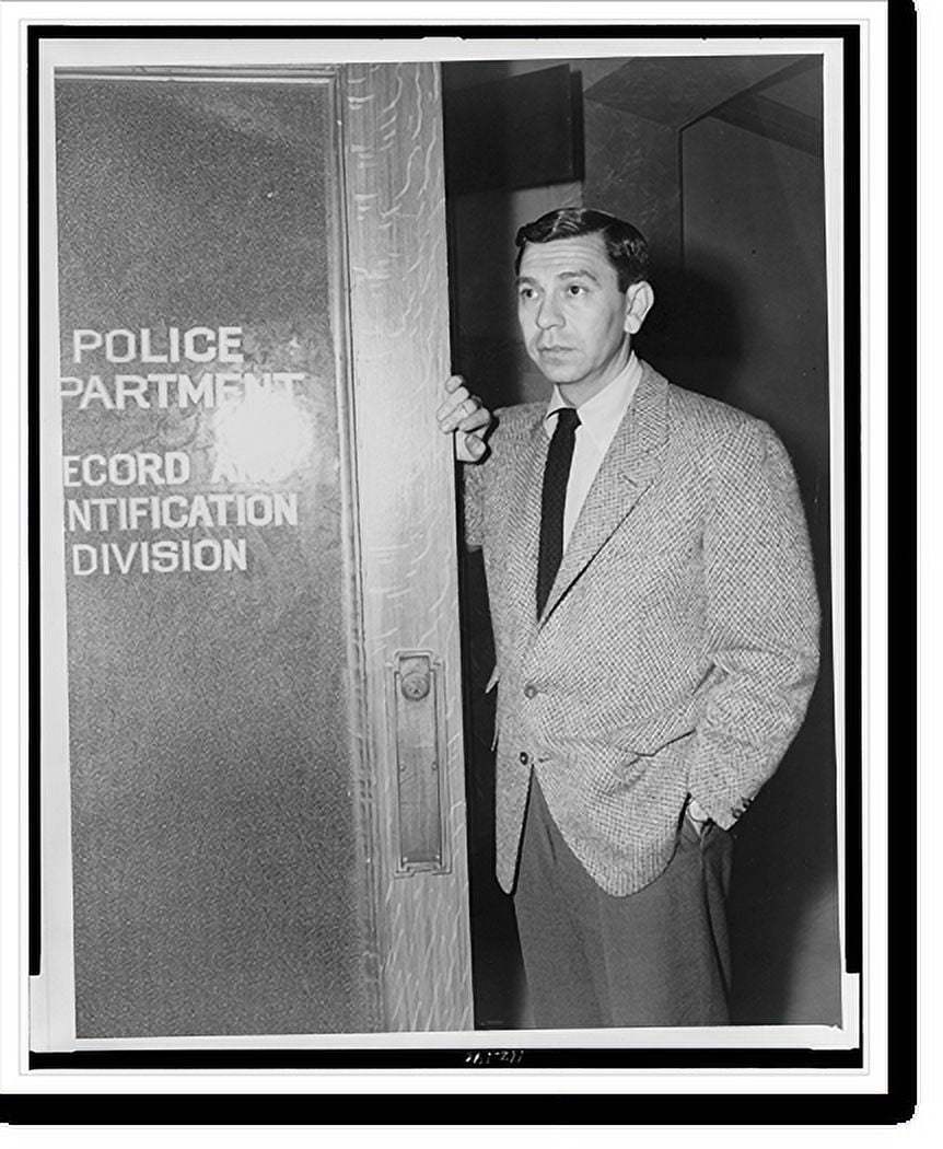 Historic Print, [Jack Webb, three-quarter length portrait, on set of ...