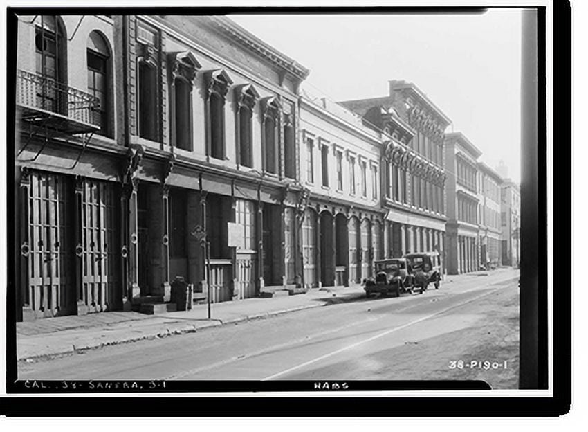 Historic Print, Jackson Street (Commercial Buildings), Jackson Street ...