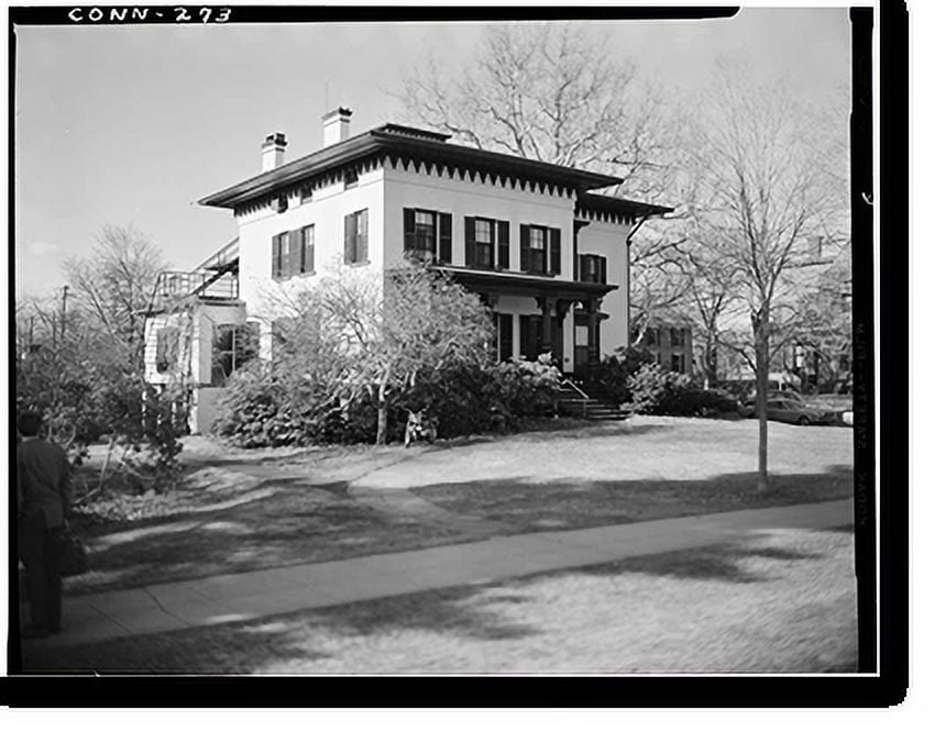 Historic Print, James Dwight Dana House, 24 Hillhouse Avenue, New Haven ...