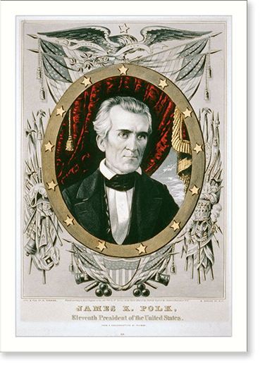 Historic Print, James K. Polk: eleventh President of the United States ...