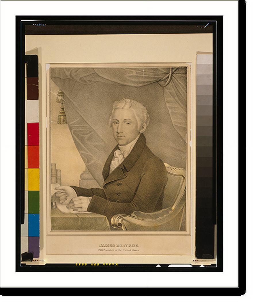 Historic Print, James Monroe, fifth President of the United States - 2 ...