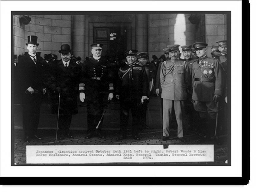 Historic Print, Japanese Delegation arrived October 24th, 1921. Left to ...