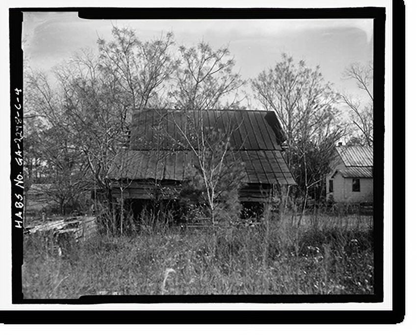 Historic Print, Jaudon-Bragg-Snelling Farm, Corn Crib, North side of GA ...