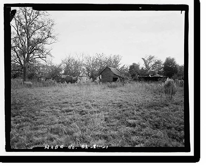 Historic Print, Jaudon-Bragg-Snelling Farm, North side of GA State ...