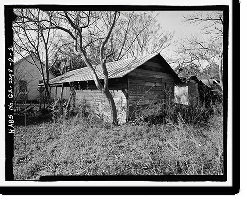 Historic Print, Jaudon-Bragg-Snelling Farm, Smokehouse, North side of ...