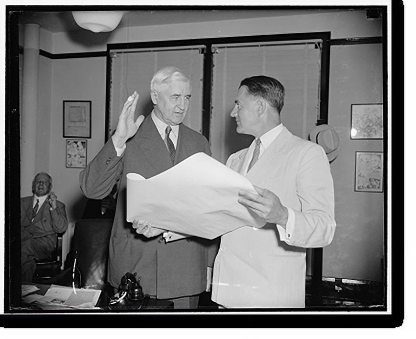 Historic Print, Jesse Jones takes oath as Federal Loan Administrator ...