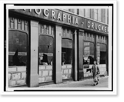 Historic Print, [Jewish shop windows smashed during Kristallnacht ...