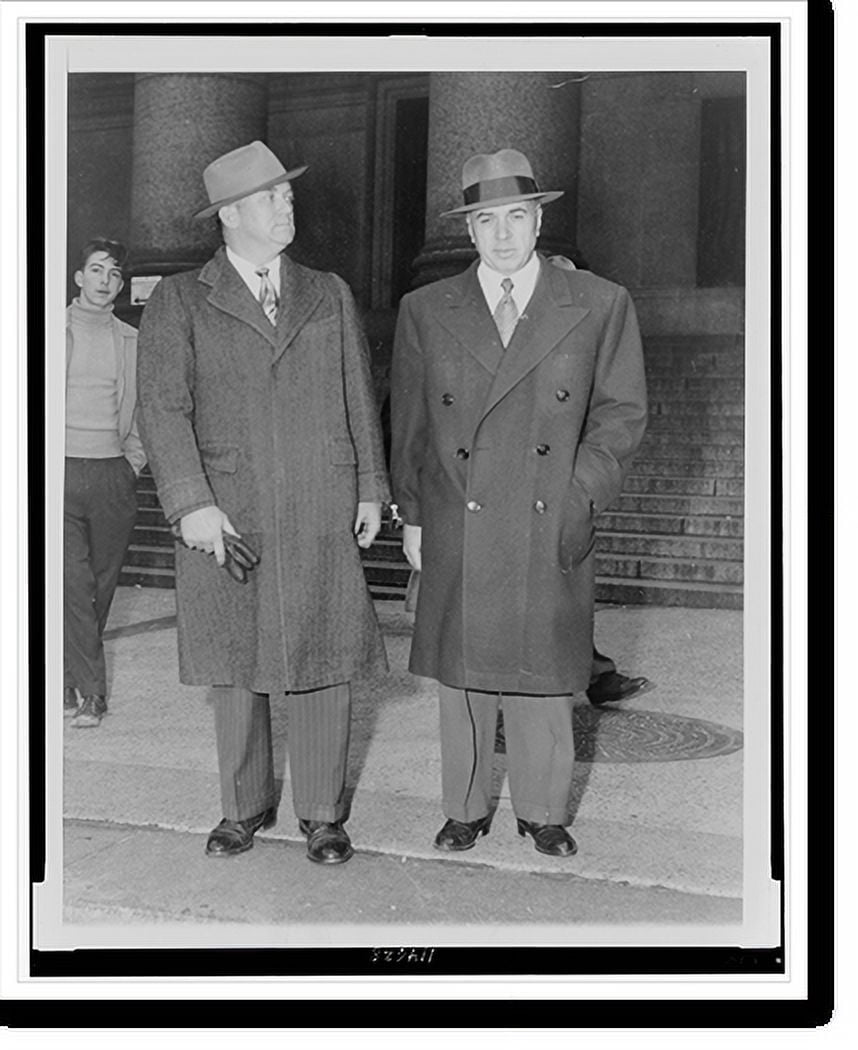 Historic Print, [Joe Adonis handcuffed to guard, leaving Federal ...