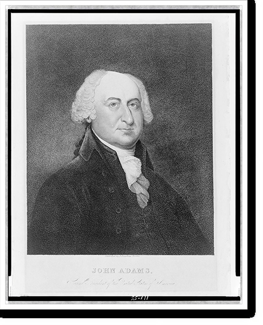 Historic Print, John Adams, second president of the United States of ...